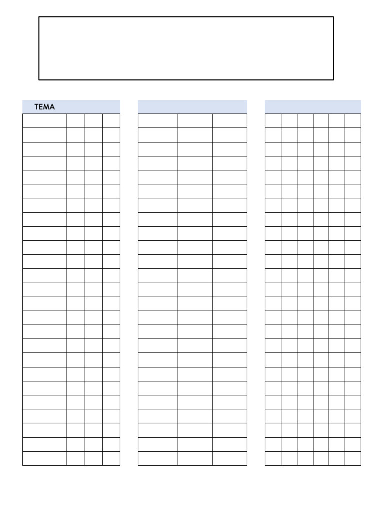 Temario Vacio Az Rellenar | PDF