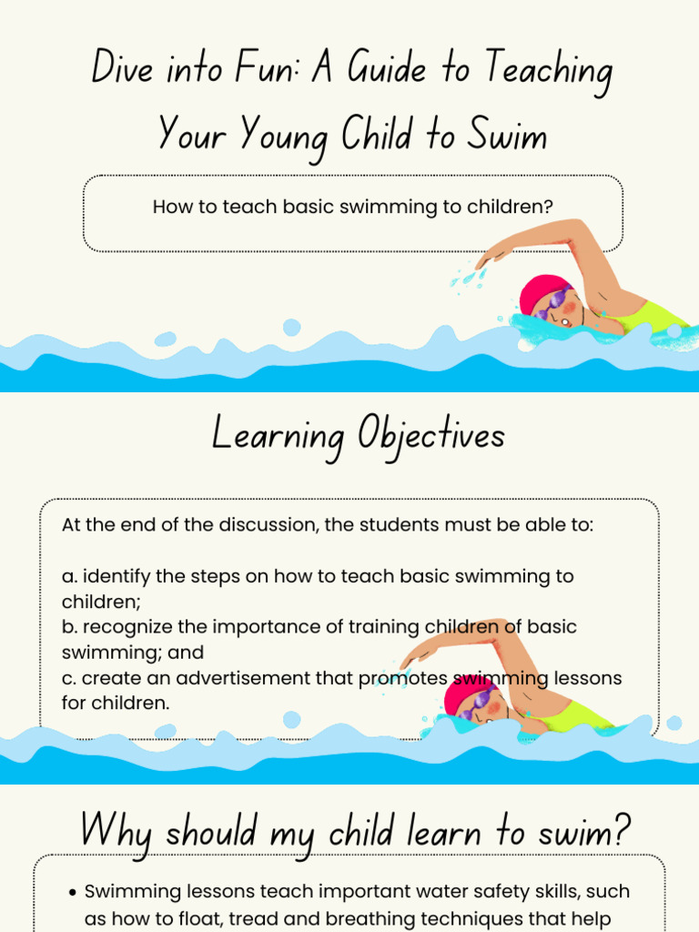 How To Teach Basic Swimming To Children | PDF | Swimming | Underwater ...