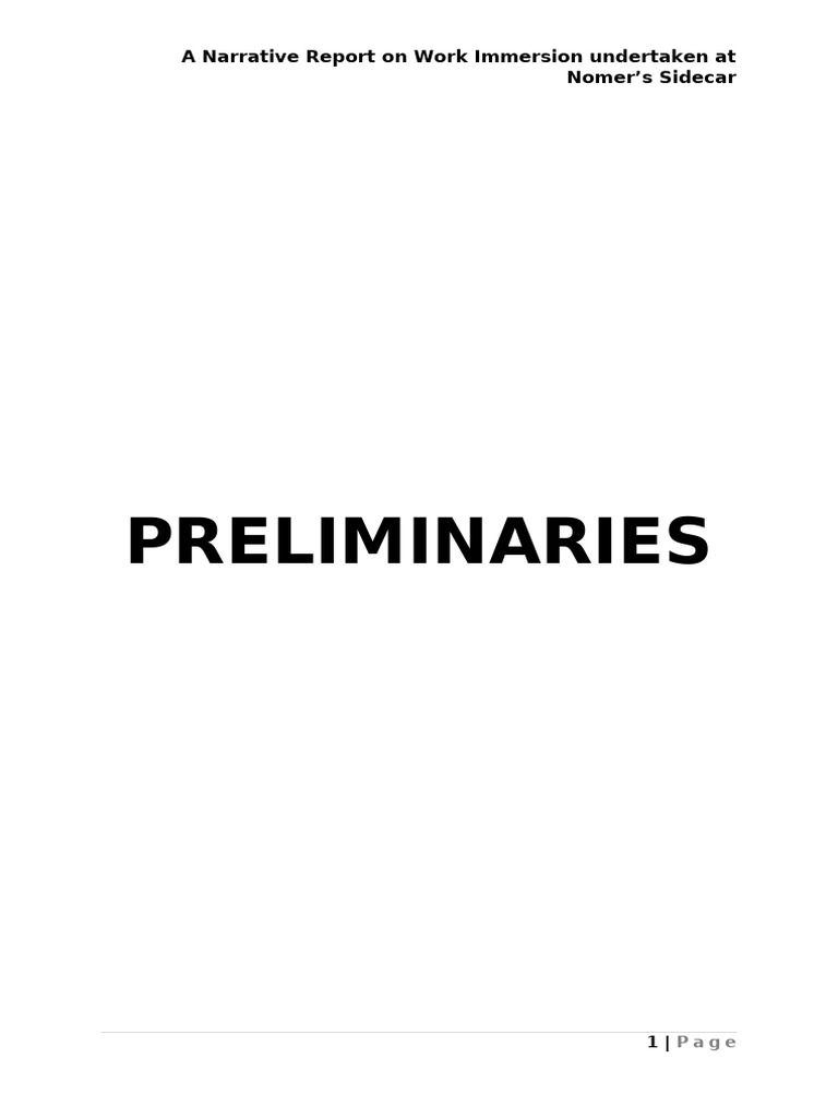 JR's Narrative - Work Immersion | PDF | Experience | Knowledge