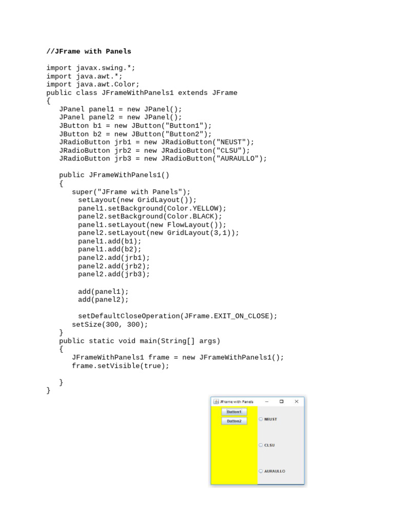 JFrame-with-Panels | PDF