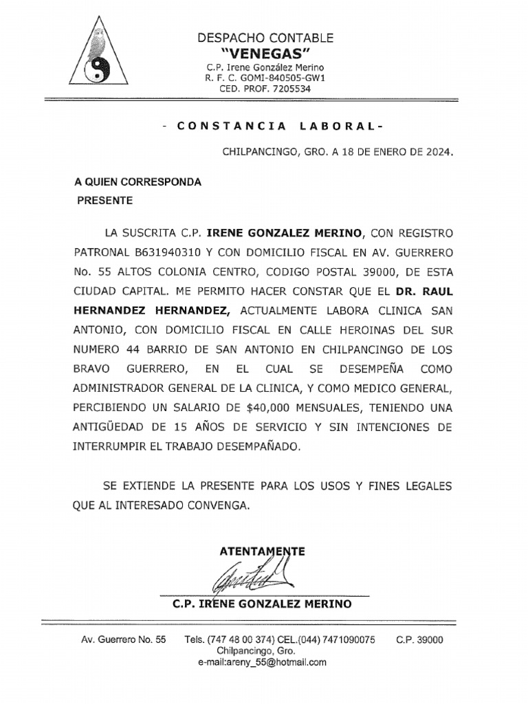 Contancia Laboral | PDF