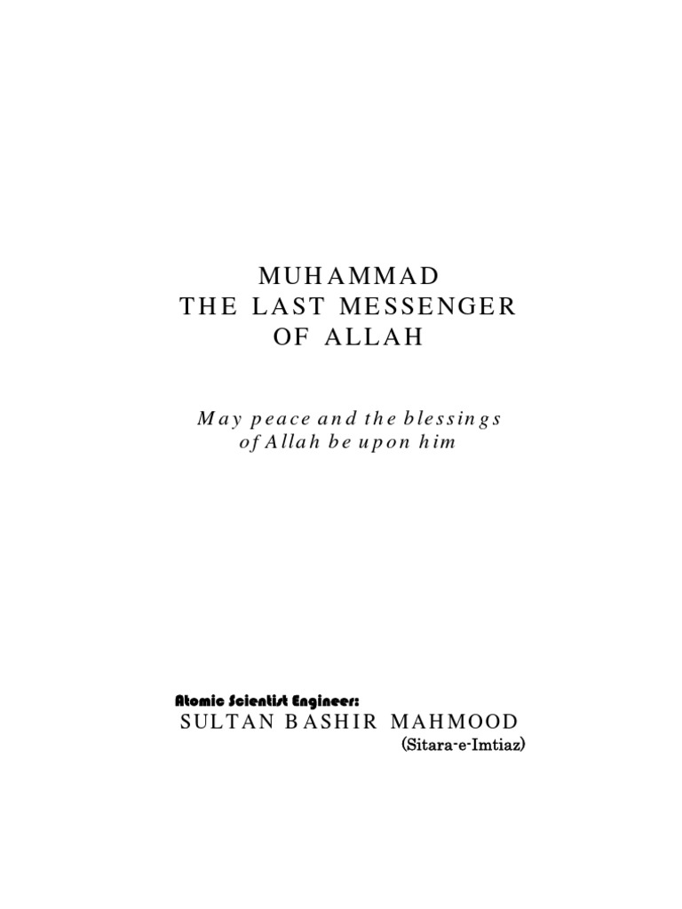 Muhammad The Last Messenger of Allah | PDF | Muhammad | Quran