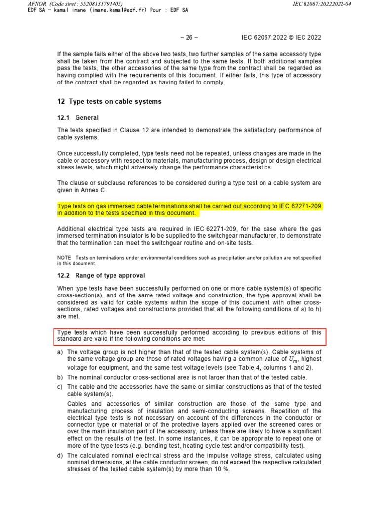 Type Testing for Cable Systems Compliance | PDF | Insulator ...