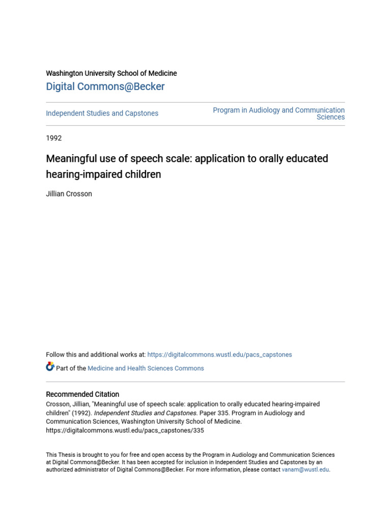 Meaningful use of speech scale_ application to orally educated he | PDF