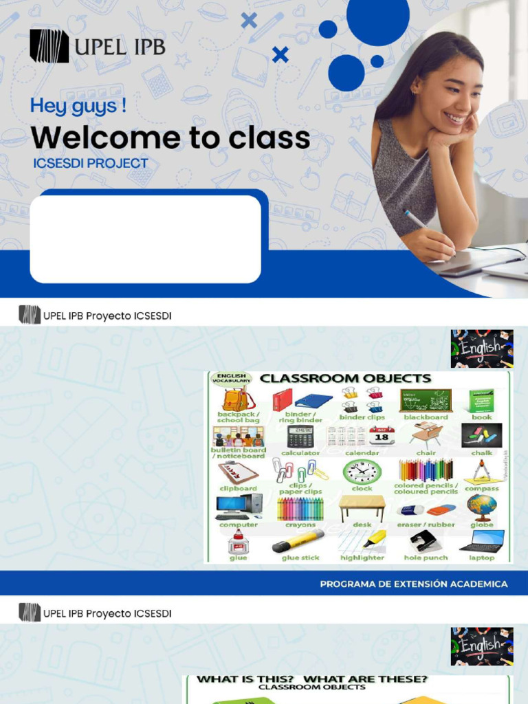 Classroom Object Identification Guide | PDF