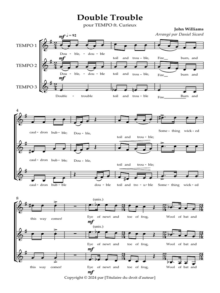Double Trouble Cauldron Song Lyrics | PDF