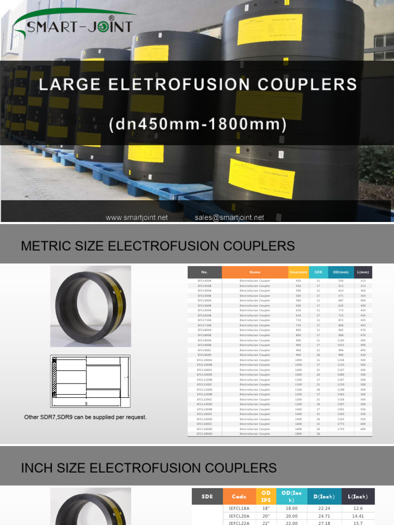 Smart Joint Large Electrofusion Coupler SJ | PDF | Pipe (Fluid ...