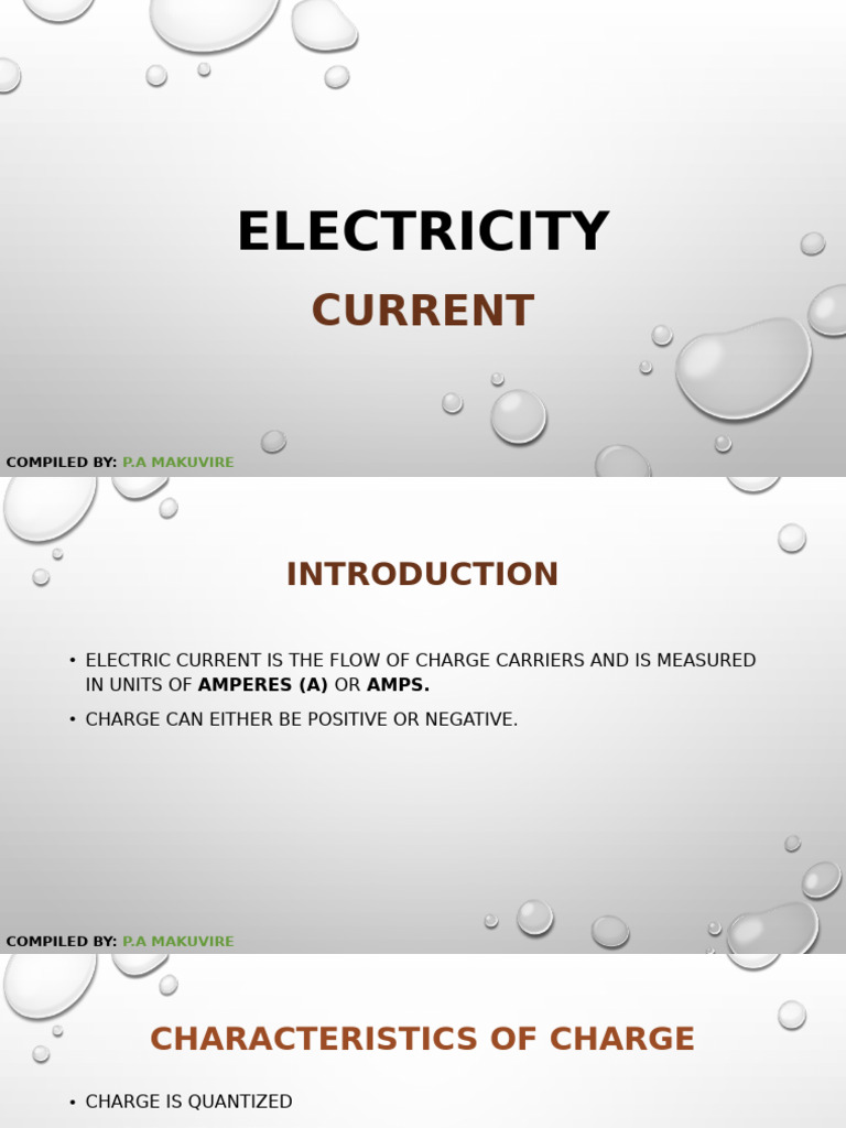 ELECTRICITY(2) | PDF | Volt | Electric Current