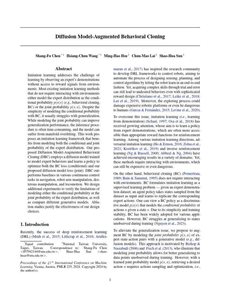 5450 Diffusion Model Augmented Beha | PDF | Cluster Analysis | Learning