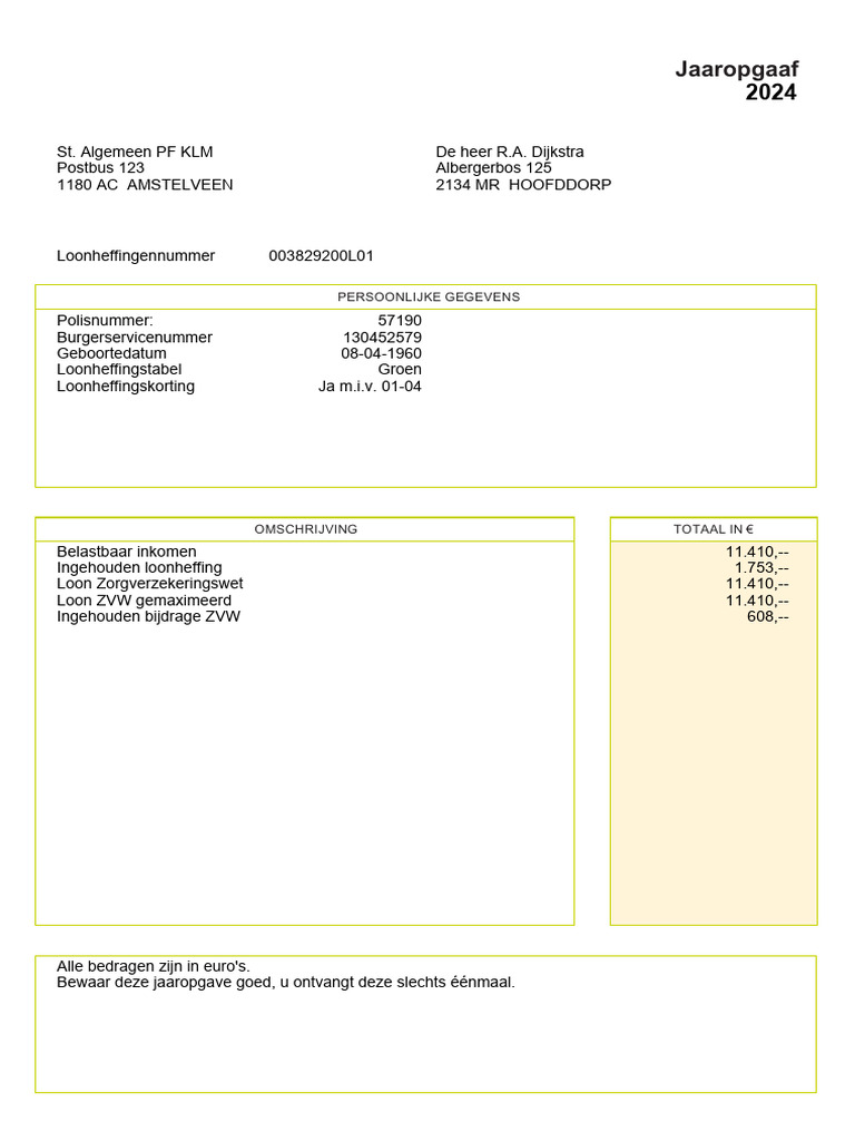 Jaaropgave 2024 | PDF