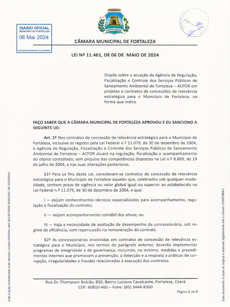 2024 Lei 11.461 Atuação ACFOR | PDF