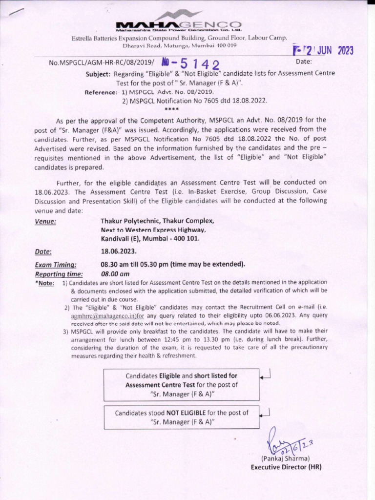 Notification 5142 | PDF