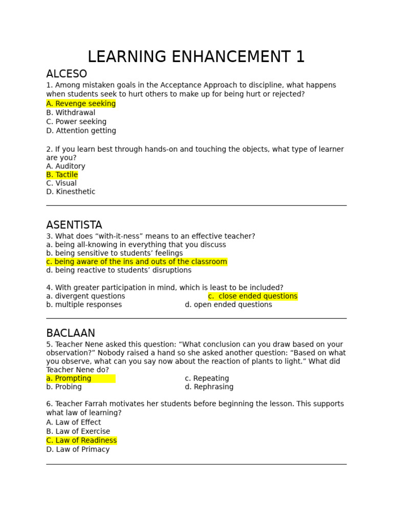 PROFED-LE1 | PDF | Learning | Teachers