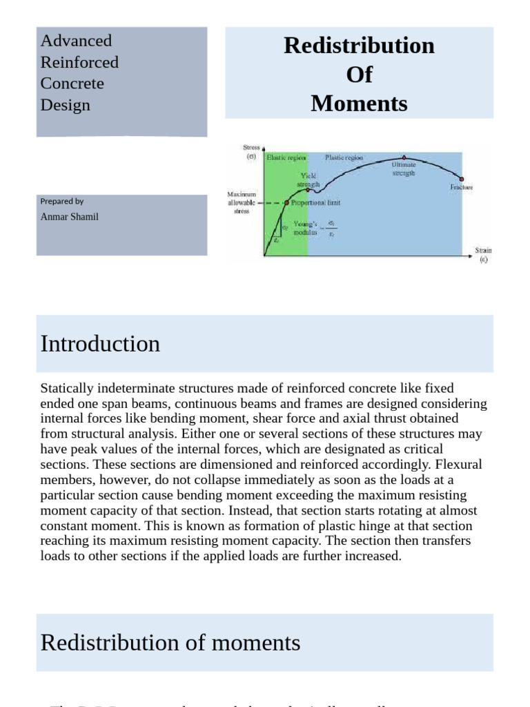 Moment Redistribution | PDF | Bending | Beam (Structure)