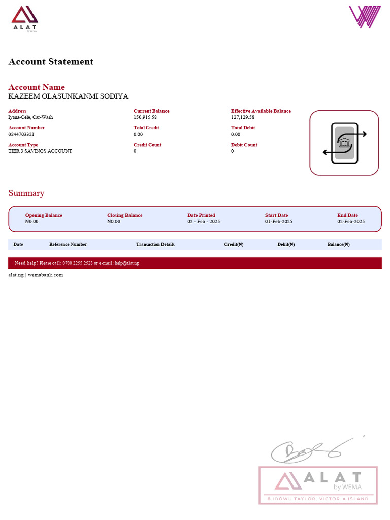 Statement For Kazeem Olasunkanmi Sodiya | PDF