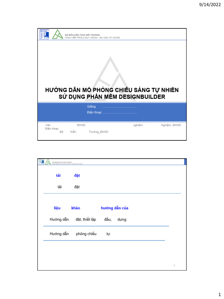 Huong Dan Mo Phong CSTN DesignBuilder | PDF