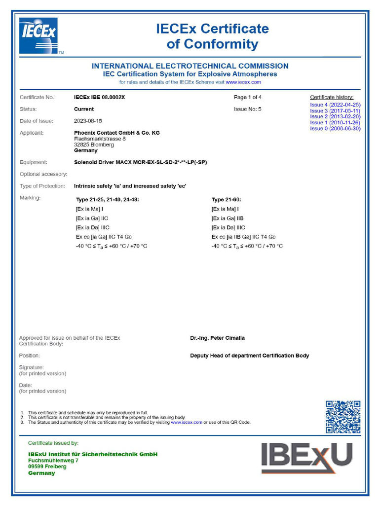 IECEx IBE 08.0002X | PDF