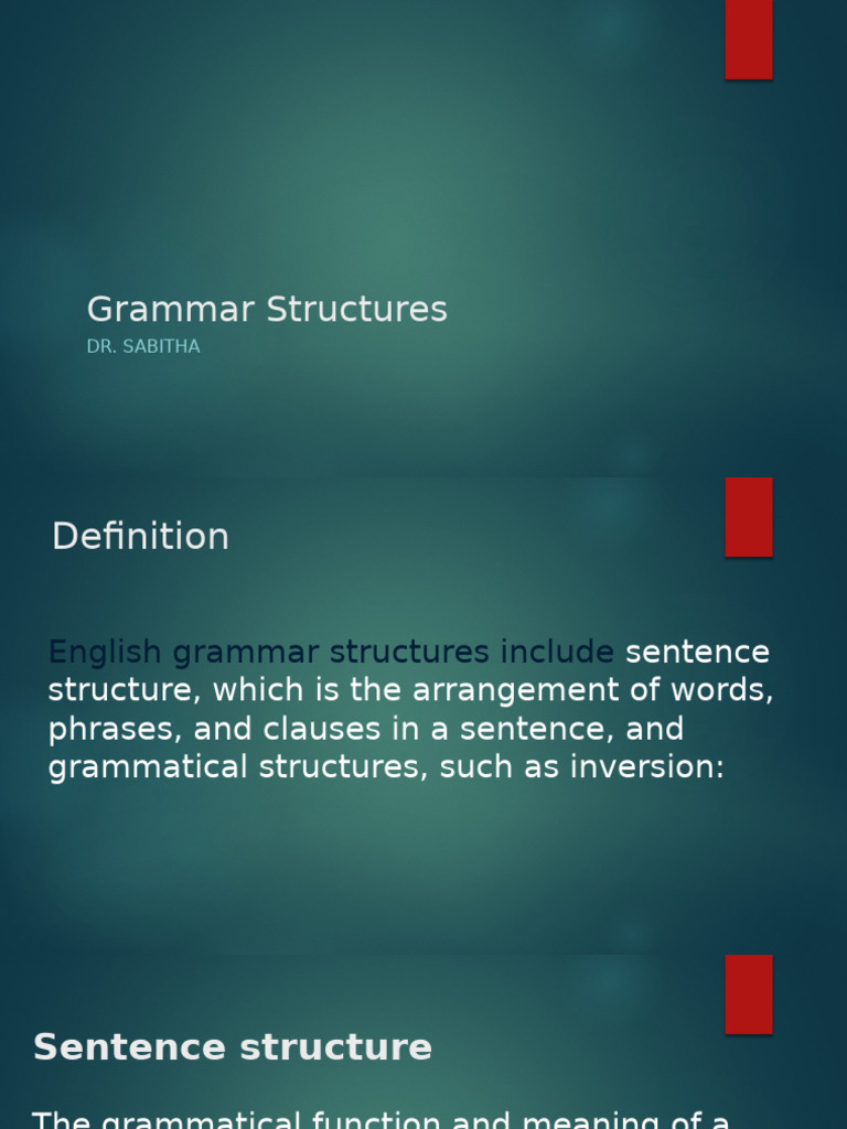 Sentence Structures | PDF