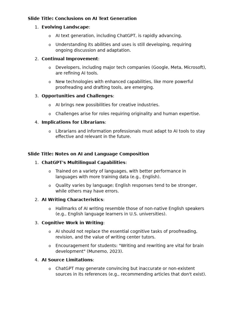 AI Text Generation: Insights & Implications | PDF