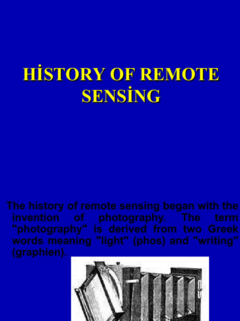 History of Remote Sensing Evolution | PDF | Satellite | V 2 Rocket
