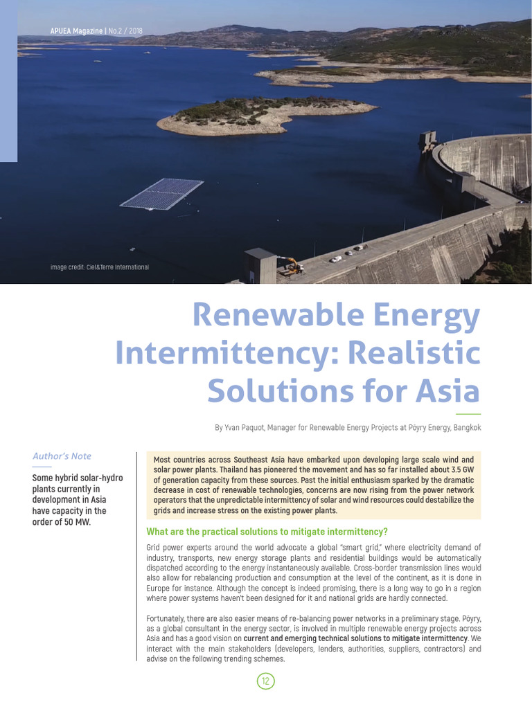 2018 APUEA - Renewable Energy Intermittency Mitigation | PDF | Solar ...