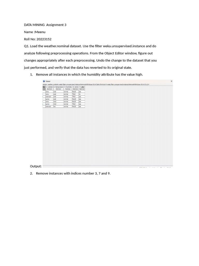 DATA MINING Assignment 3 | PDF