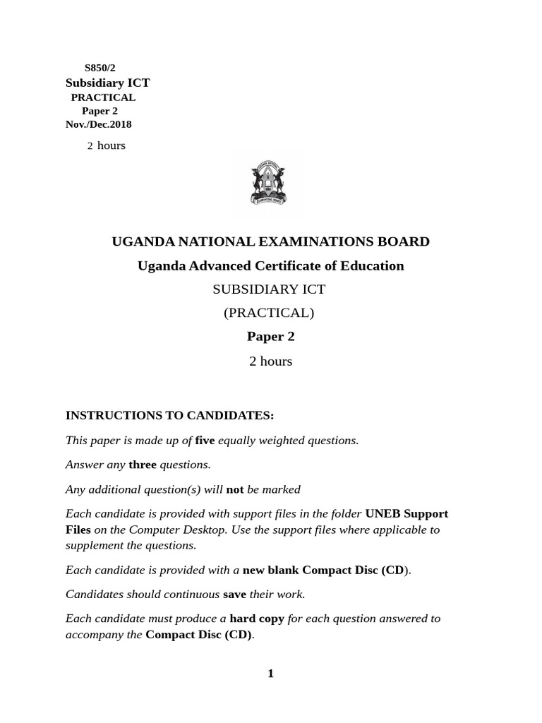 Subsidiary Ict S850-2 2018 | PDF | Computer File | Compact Disc