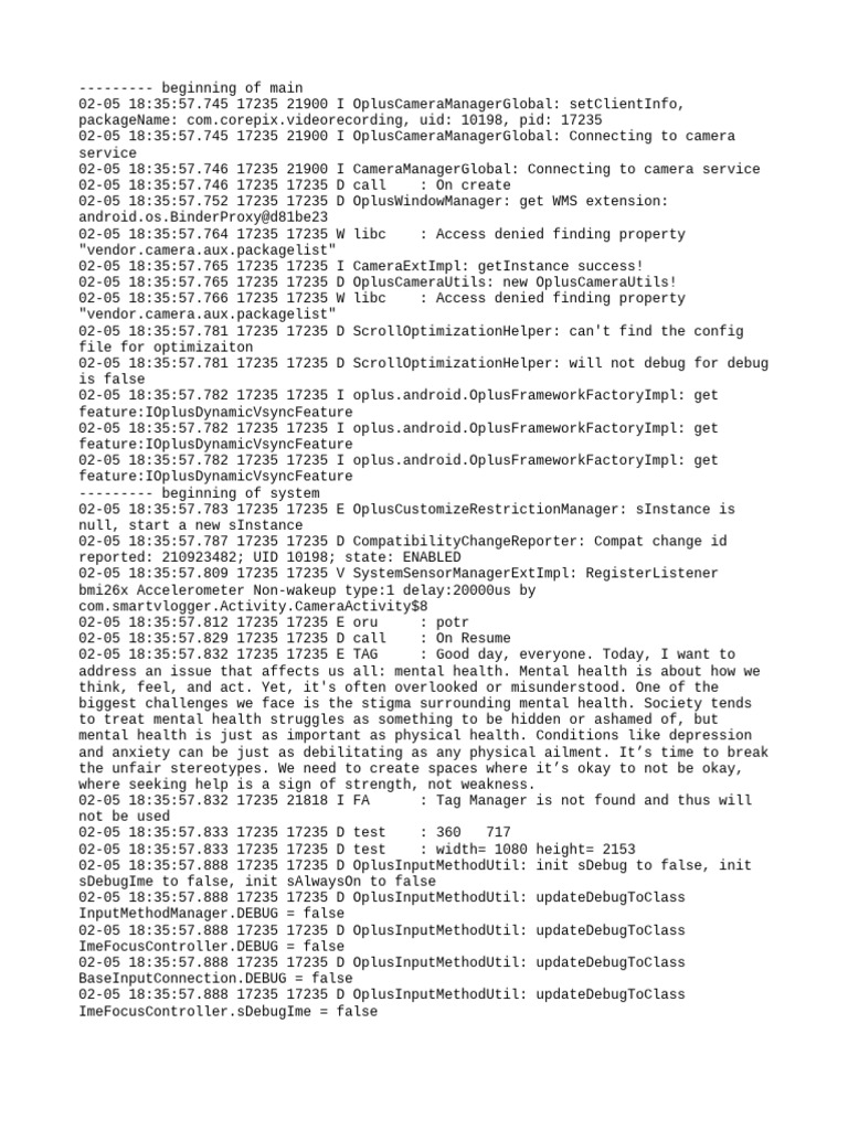 Logcat 1738751757714 | PDF | Computer Architecture | Software