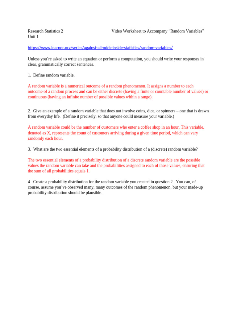 ArjunGarg RandomVariables | PDF | Probability Distribution | Random Variable