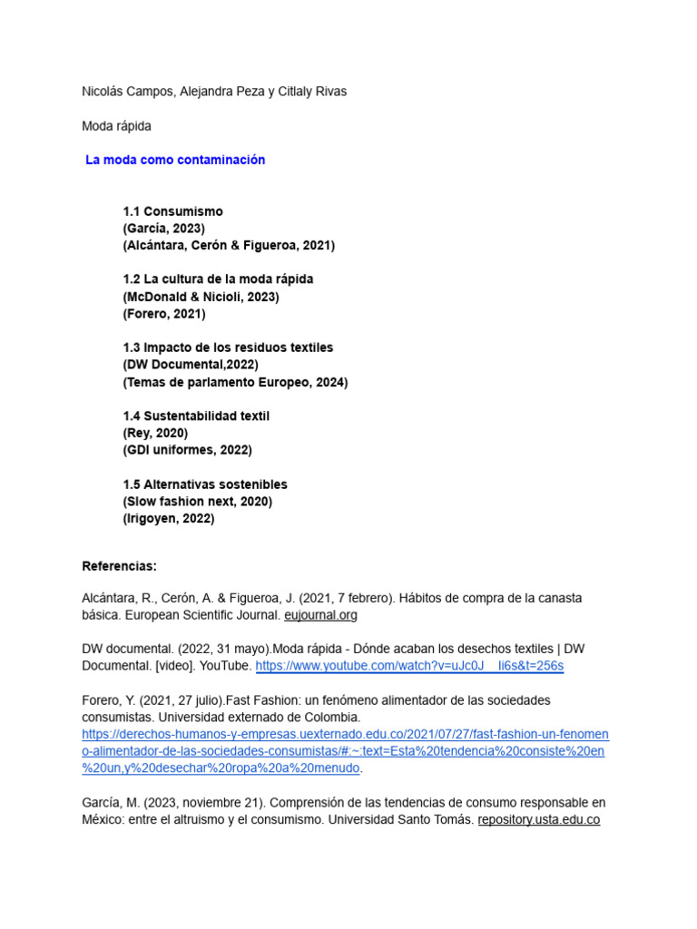 Impacto Ambiental de la Moda Rápida | PDF | Moda | Economias