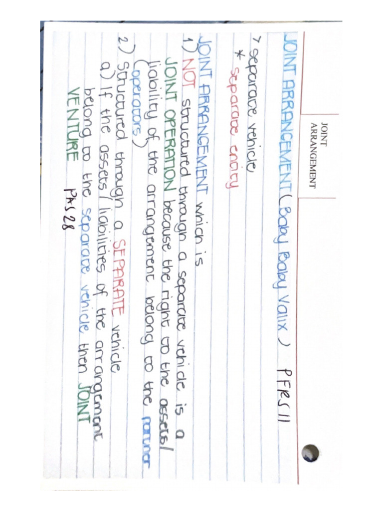 Joint Arrangement Notes | PDF