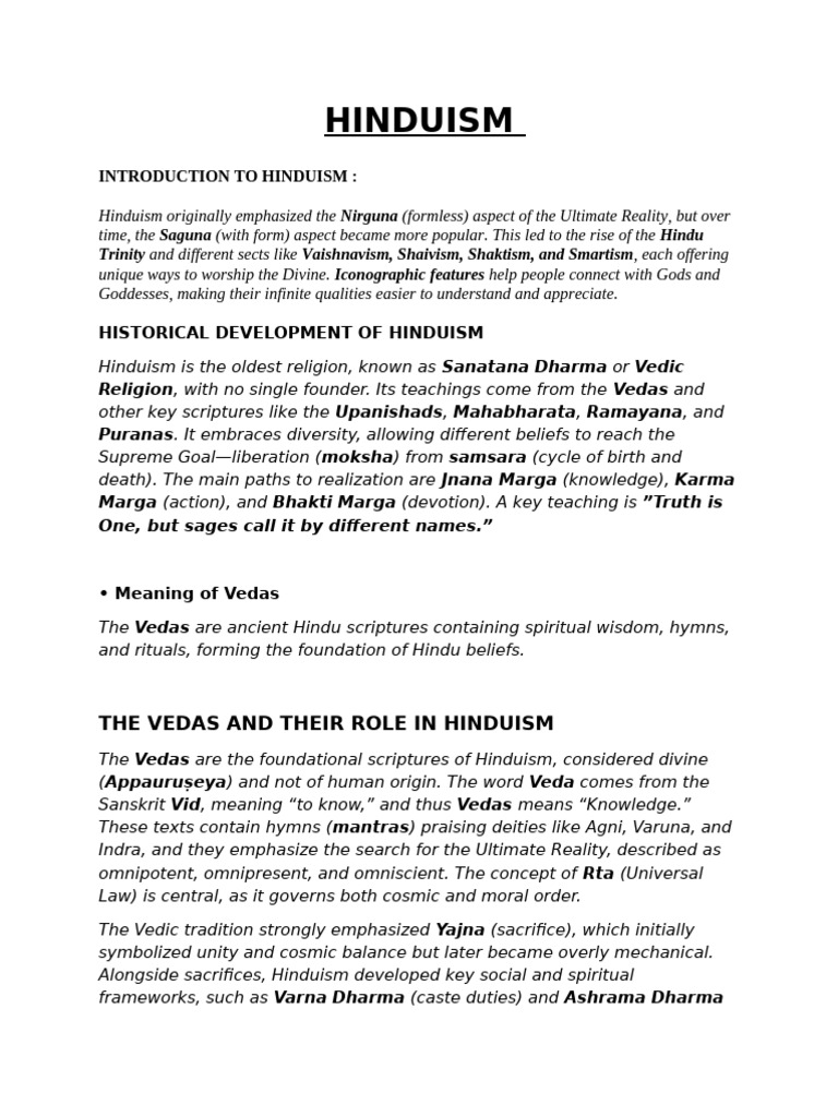 Overview of Hinduism's Key Concepts | PDF | Moksha | Vishnu