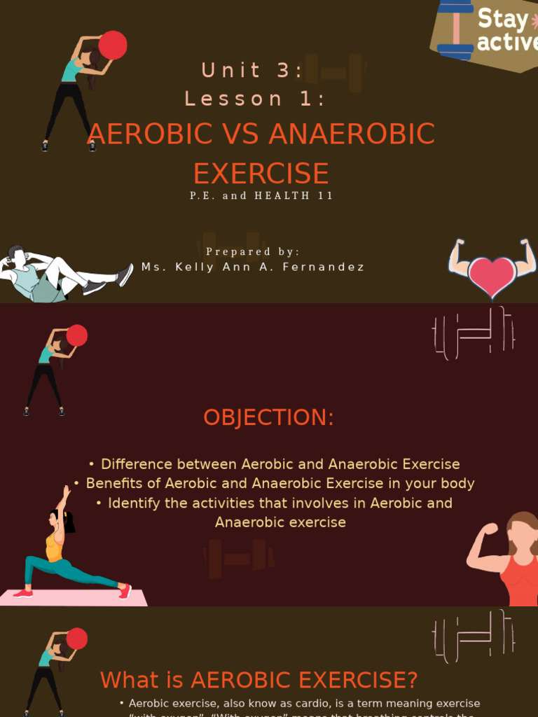 Unit 3 - Lesson 1 - Aerobic and Anaerobic Exercise | PDF | Aerobic ...