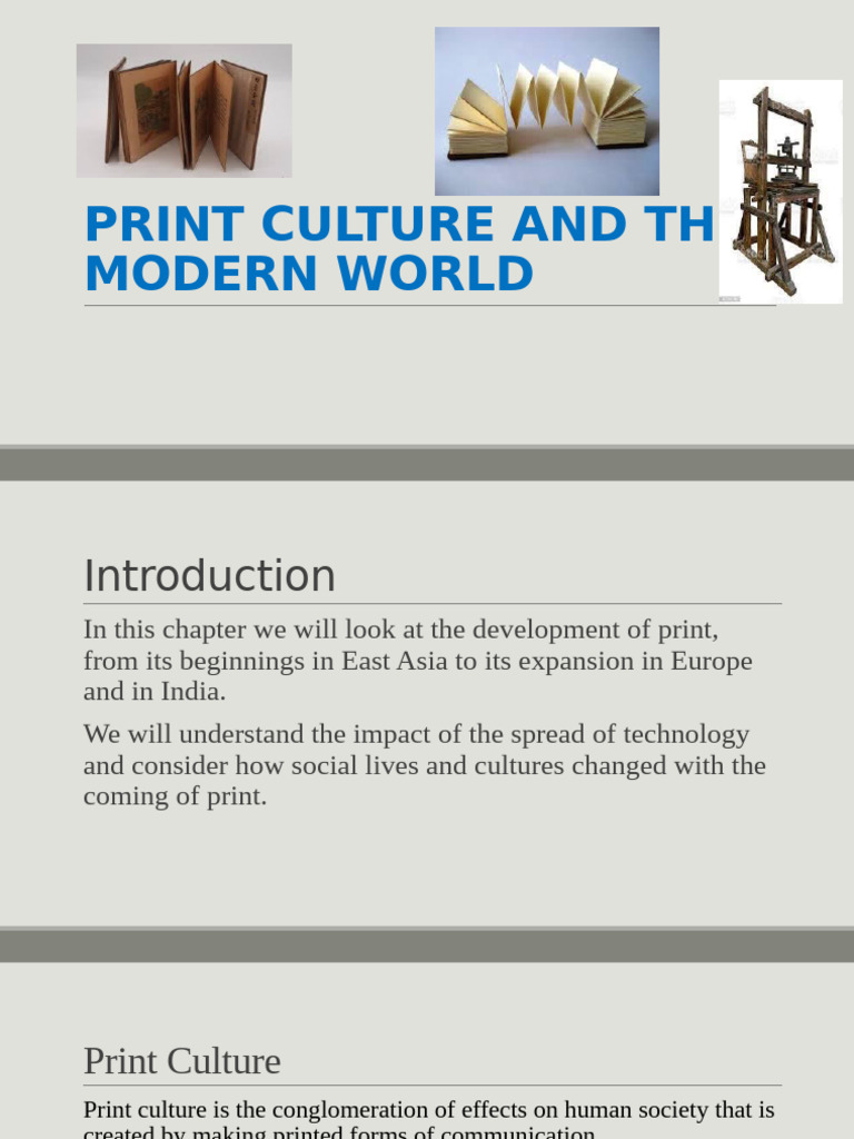 Impact of Print Culture on Society | PDF | Printing Press | Printing