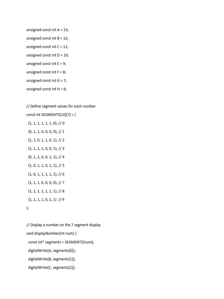 7-Segment Code-5000 | PDF
