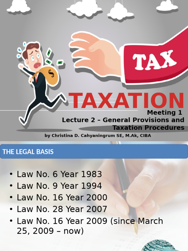 Meeting 2 - Lecture 2 - General Provisions and Taxation Procedures ...