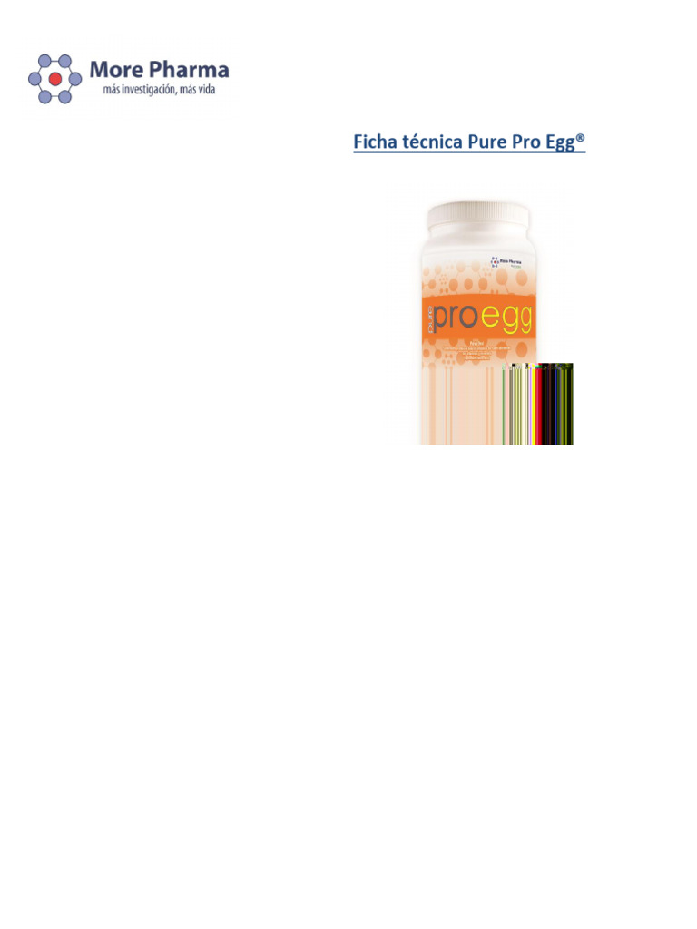 Suplemento Pure Pro Egg: Albumina en Polvo | PDF