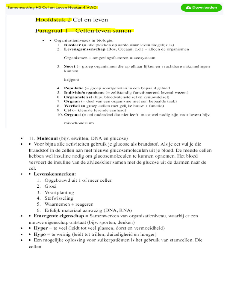 H2 Samenvatting | PDF