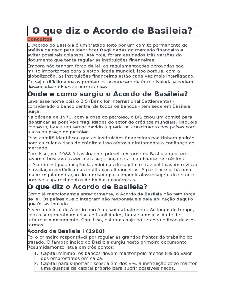 Uma Vida Com Propositos | PDF | Basileia III | Economia