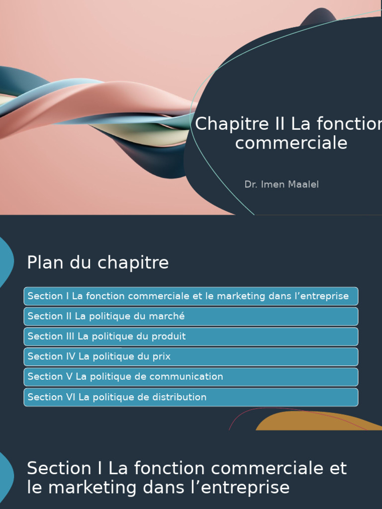 Chapitre II La Fonction Commerciale | PDF | Commercialisation | Marque