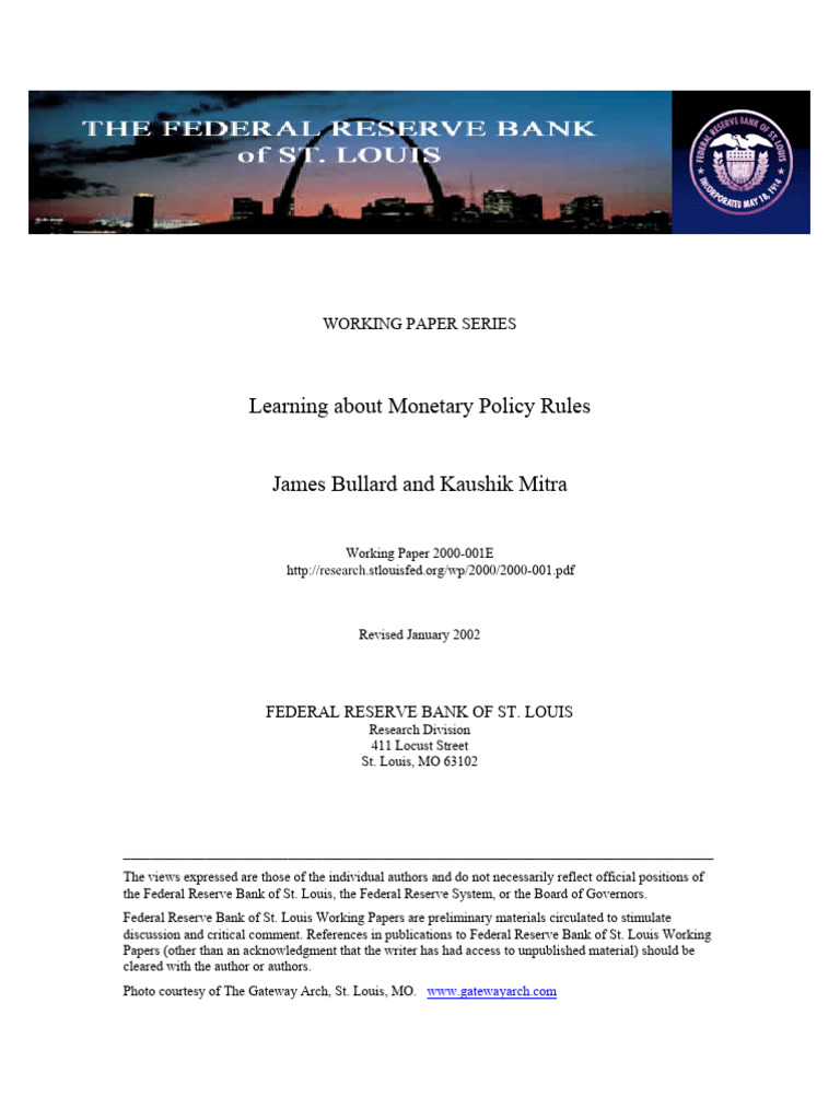 Blanchard And Kahn Condition Pdf Monetary Policy Economy Of North America
