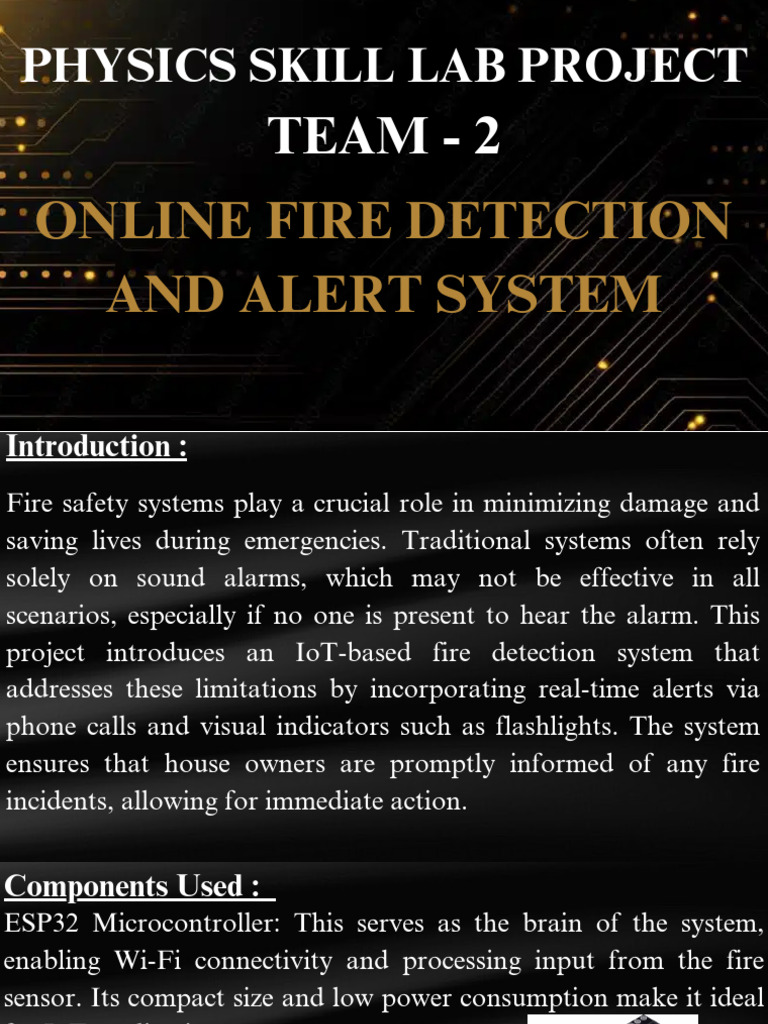 IoT-Based Fire Detection System Project | PDF | Cloud Computing ...