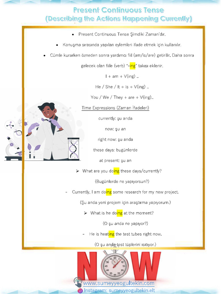 Present Continous Tense | PDF