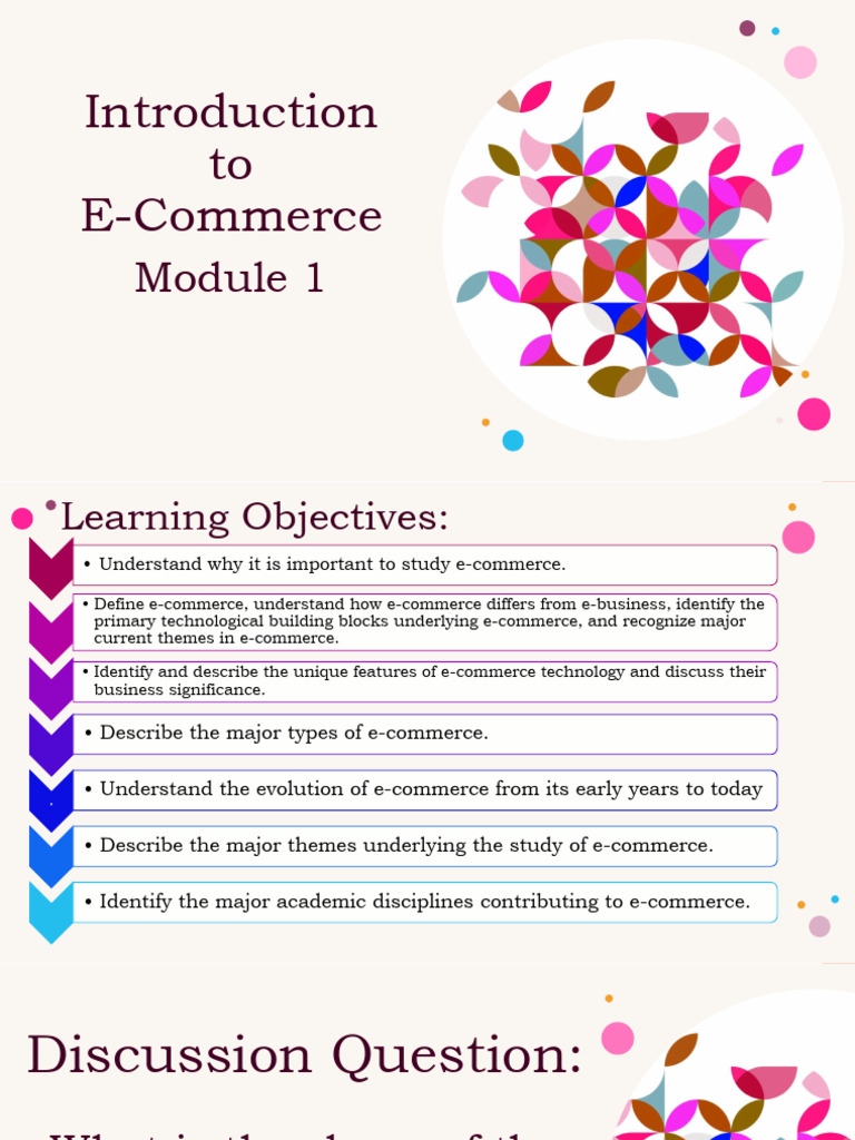 Introduction to E-Commerce Concepts | PDF | E Commerce | World Wide Web