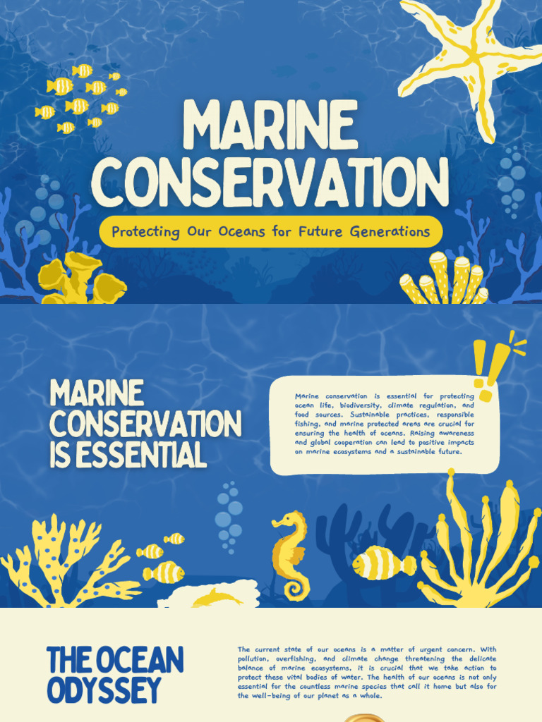 Marine Conversation (Presentation) | PDF | Sustainability | Overfishing