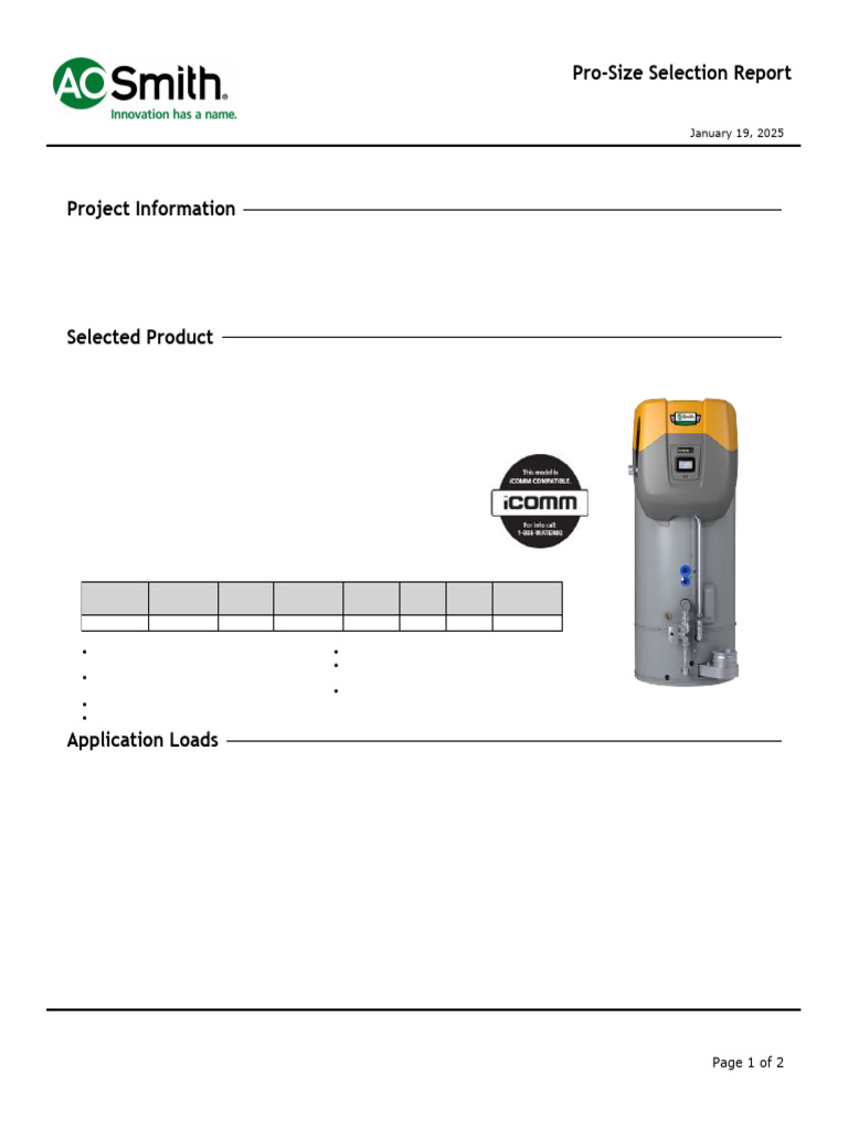 AOSmithProSizeProject 2025119 | PDF | Water Heating | Sustainable ...