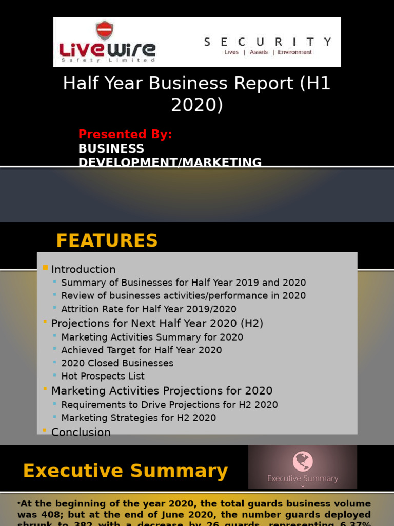 Half Year Business Report-July 2020 - H1 | PDF | Marketing | Economies