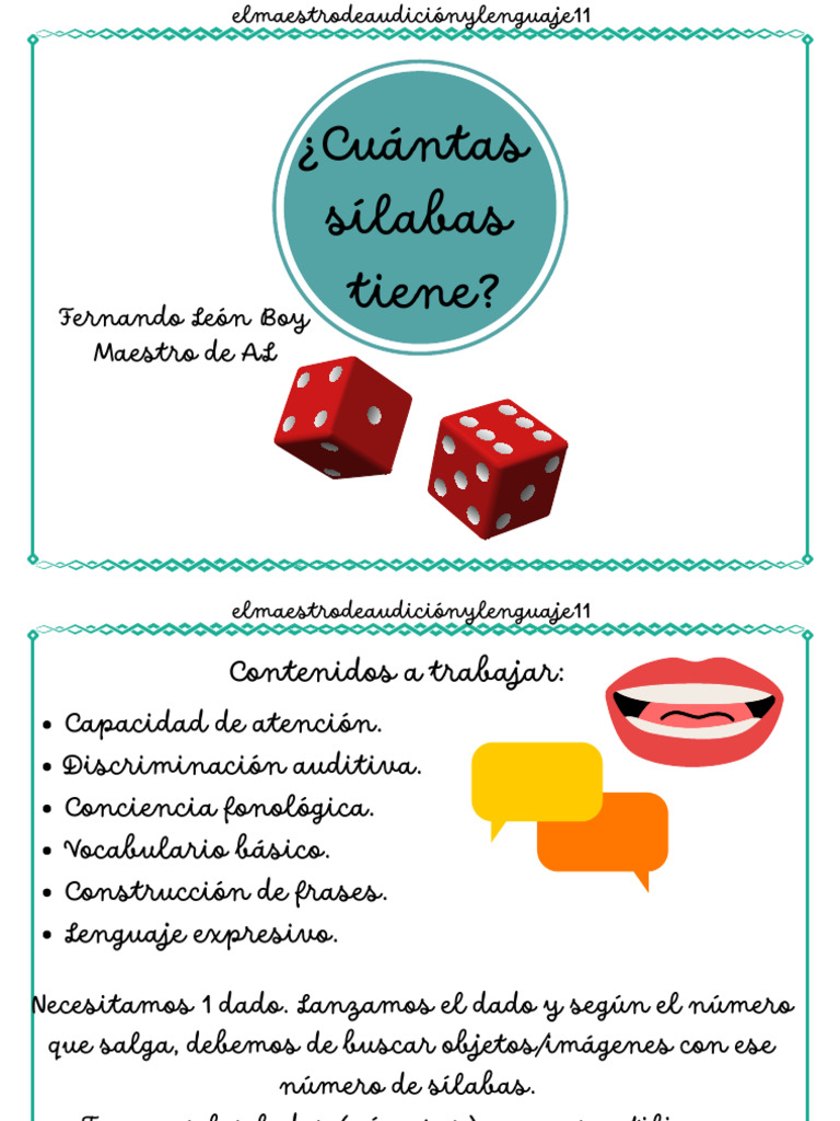 Número de Silabas | PDF