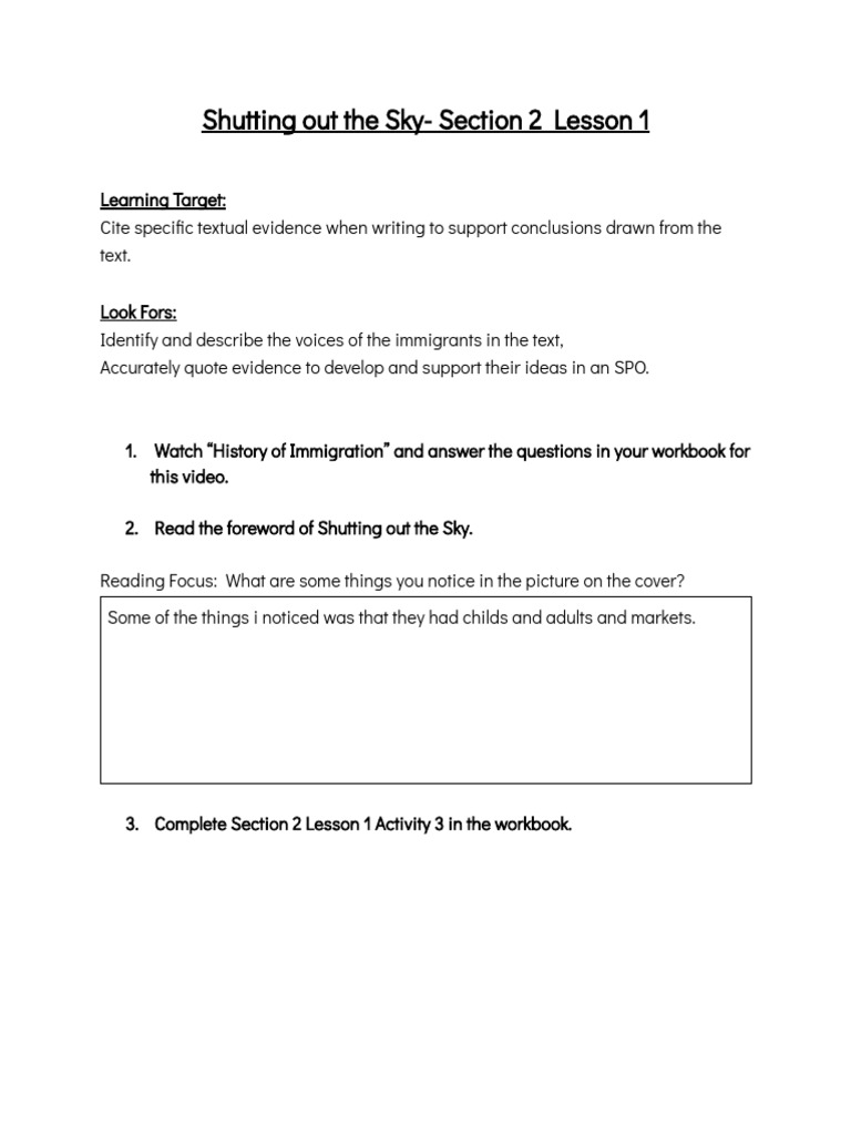 ASHTON PONE - Shutting Out The Sky Section 2 | PDF