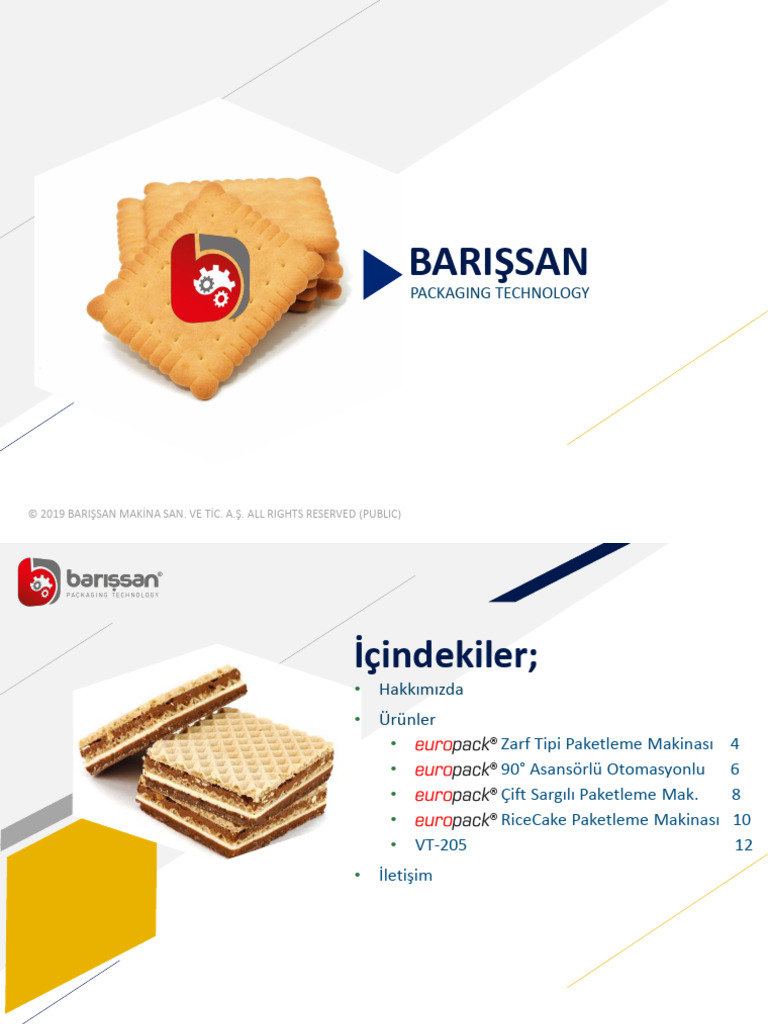 Barıssan Packaging Technology E-Katalog (Bisküvi-Gofret) | PDF